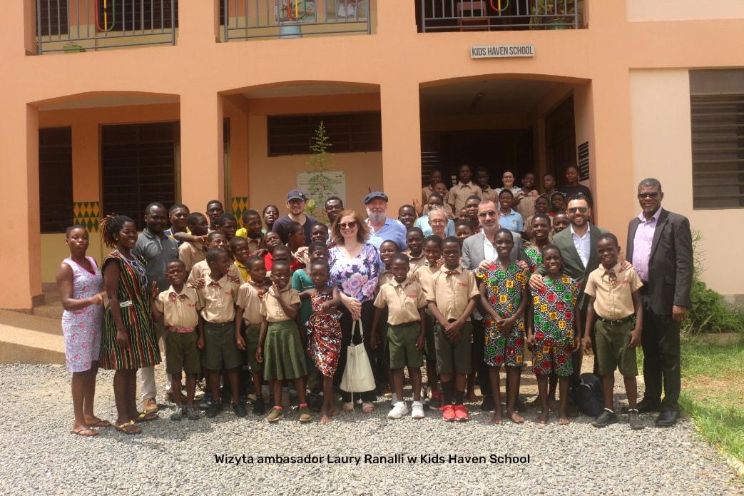 Ambassador Laura Ranalli's visit to Kids Haven School - Omenaa Foundation